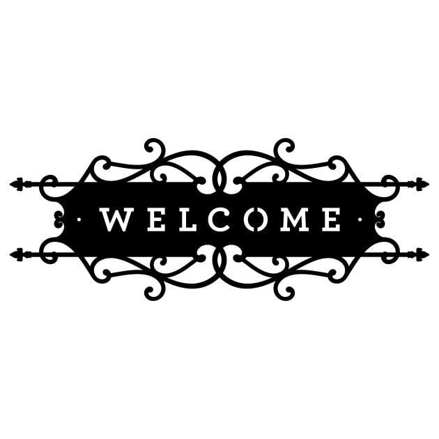 Welcome Laser Cut Wall Art, Wedding Welcome Sign, Modern Wall Art, Met ...