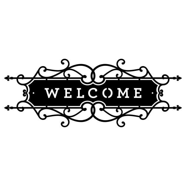 Welcome Metal Wall Art, Laser Cut Metal Welcome Sign, Outdoor Welcome ...